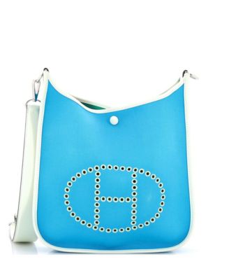 Click here for Pre-Owned HERMES Pm Neo Evelyne Bag Toile and Leat... prices