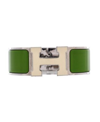 Click here for Pre-Owned HERMES Wide Clic H Bracelet Enamel prices