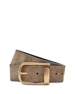 Click here for Reiss Womens Iyla Half Keeper Suede Belt prices