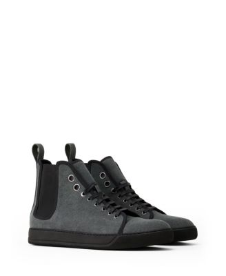 Click here for Lanvin Mens Dbb1 High Top Canvas Sneakers prices