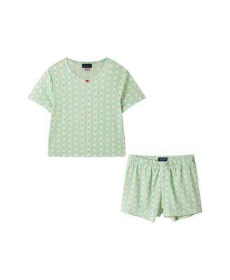 Click here for Andy & Evan Girls Scoop Neck Baby Tee & Boxer Set... prices
