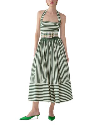 Click here for Carolina Herrera Ruched Bodice Halter Dress prices