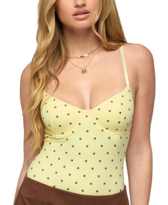 Click here for Edikted Gabriana Polka Dot Cupped Bodysuit prices