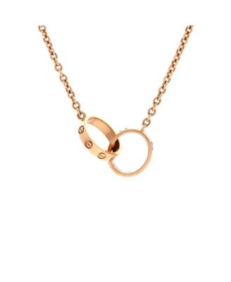 Click here for Pre-Owned Cartier Love Interlocking Necklace 18K R... prices