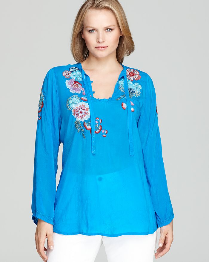 Johnny Was Collection Plus Rain Forest Blouse | Bloomingdale's