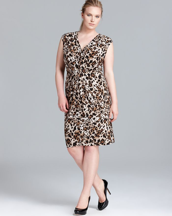 Bloomie's Jones New York Collection Plus Pleated Waist Dress ...