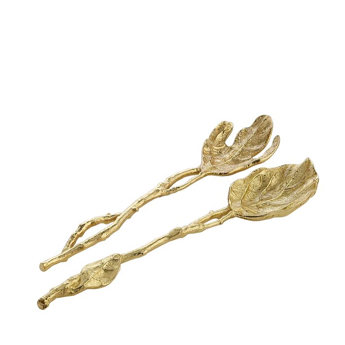 Michael Aram Sassafrass Gold Salad Serving Set | Bloomingdale's