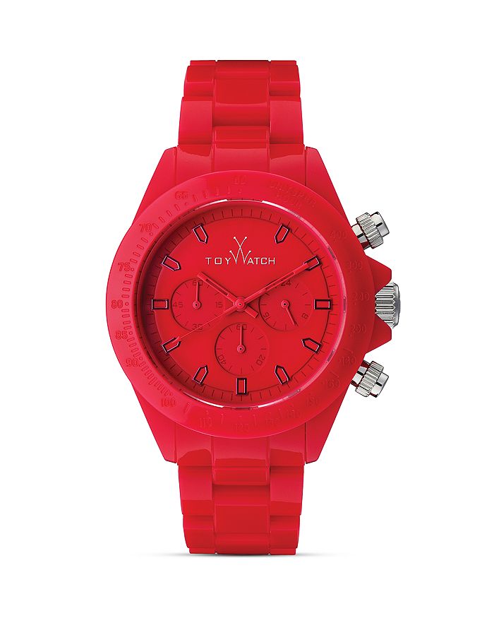 ToyWatch Monochrome Red Chronograph Watch, 41mm | Bloomingdale's