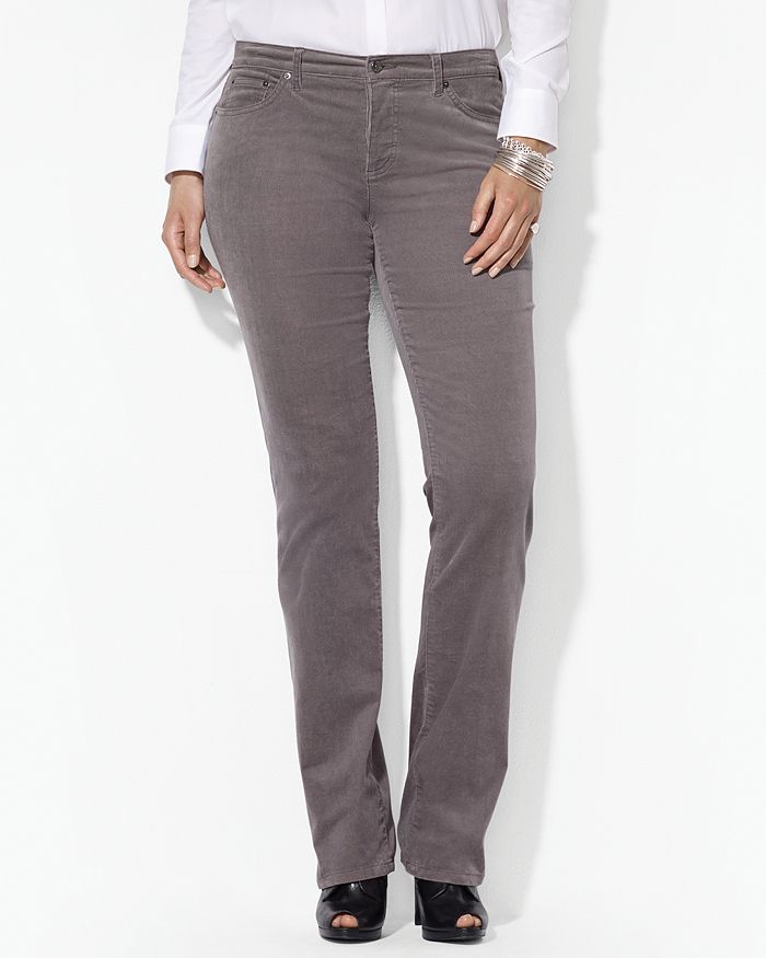 Ralph Lauren Plus Slimming Classic Straight Corduroy Pants | Bloomingdale's