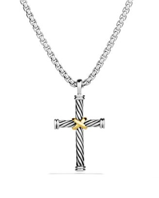 David Yurman X Cross with Gold on Chain, 20" | Bloomingdale's