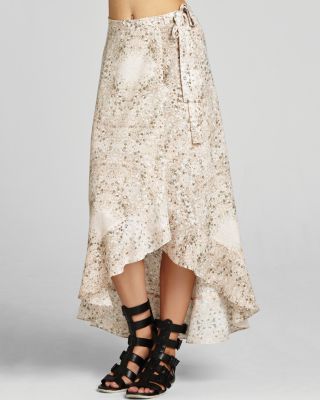 BCBGeneration Wrap Skirt - Ruffle Hem | Bloomingdale's