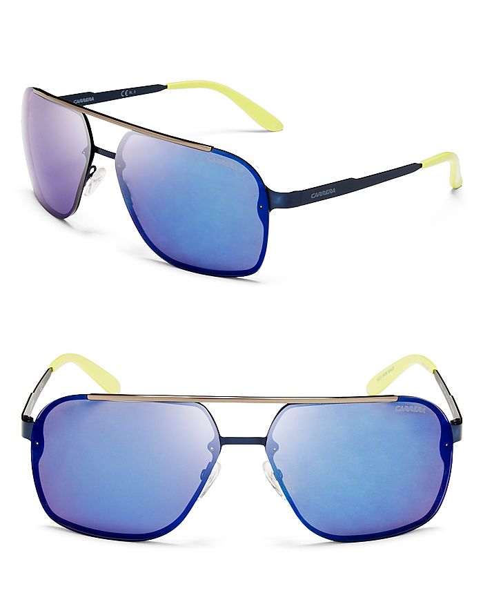 Carrera Men's Mirrored Navigator Sunglasses | Bloomingdale's