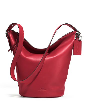 COACH Bleecker Duffel Shoulder Bag in Leather | Bloomingdale's