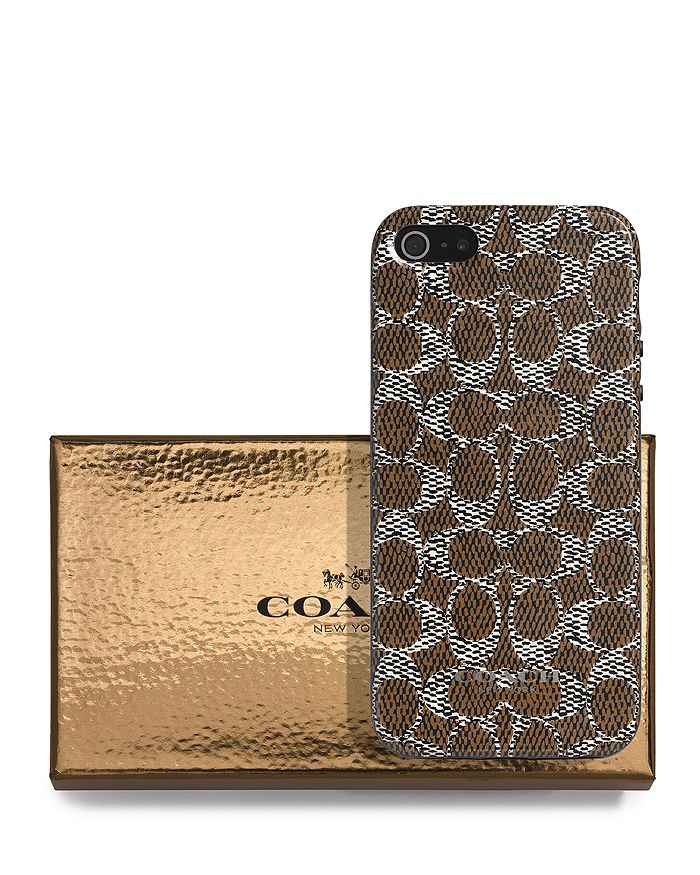 COACH iPhone 5 Case in Signature C Molded Plastic | Bloomingdale's