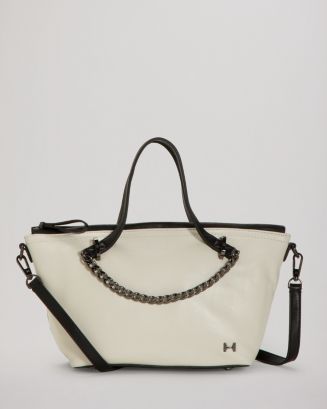 HALSTON HERITAGE HALSTON Satchel - Small Chain Handle Colorblock ...