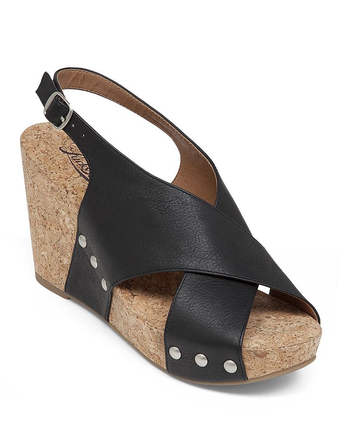 Lucky Brand Open Toe Platform Wedge Sandals - Minari | Bloomingdale's