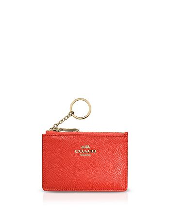 COACH Mini Skinny ID Case in Embossed Textured Leather | Bloomingdale's
