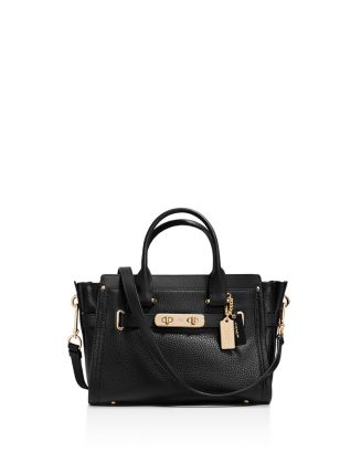 COACH Swagger 27 Small Satchel in Pebble Leather | Bloomingdale's