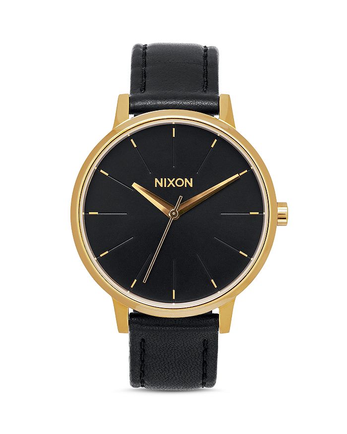 Nixon Kensington Leather Strap Watch, 37mm | Bloomingdale's
