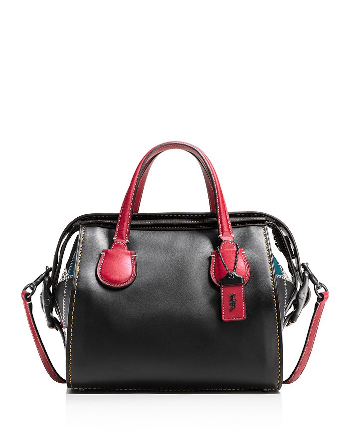 COACH Badlands Satchel 25 in B-Boy Prairie Patchwork Leather ...