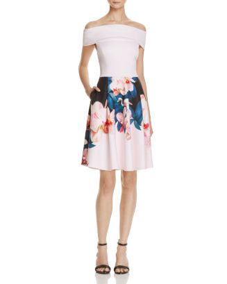 Ted Baker Off-the-Shoulder Neoprene Dress - Exclusive | Bloomingdale's