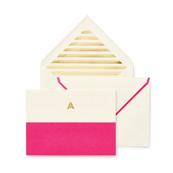 kate spade new york Dipped Foldover Notes, Initials | Bloomingdale's
