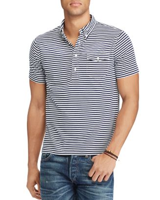 Polo Ralph Lauren Striped Cotton Slim Fit Popover Shirt | Bloomingdale's