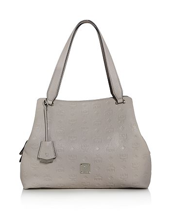 MCM Signature Monogram Medium Leather Hobo | Bloomingdale's