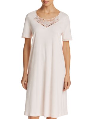 Hanro Rosalie Short Sleeve Gown | Bloomingdale's