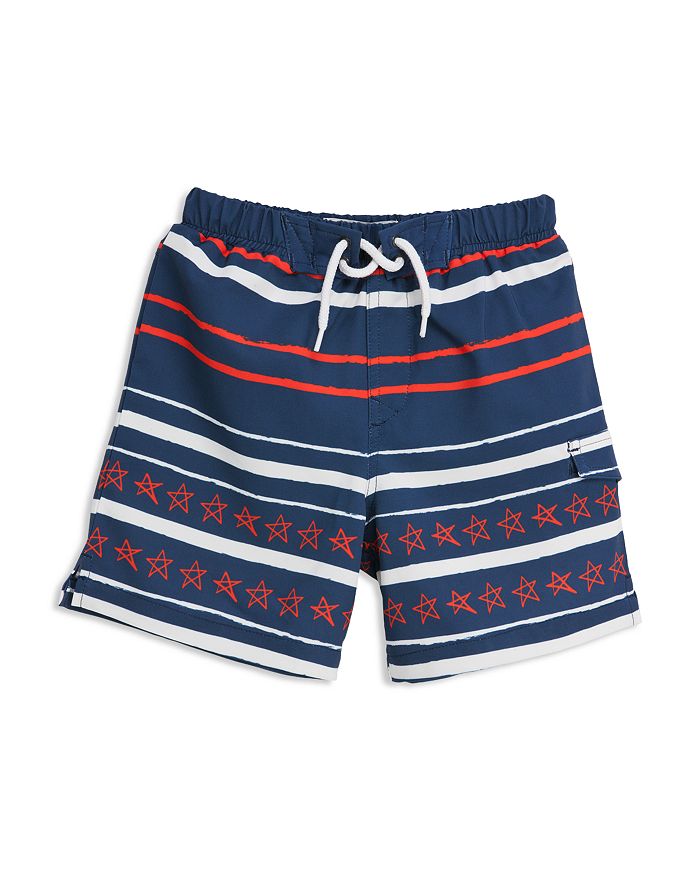 Sovereign Code Boys' Stripes & Stars Swim Trunks - Big Kid | Bloomingdale's