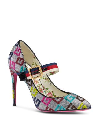 Gucci Women's Sylvie Velvet G Mary Jane Pumps | Bloomingdale's