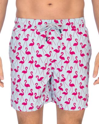 TOM & TEDDY Flamingo Print Swim Trunks | Bloomingdale's