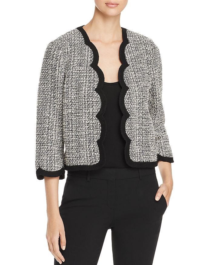 kate spade new york Scalloped Tweed Crop Jacket | Bloomingdale's