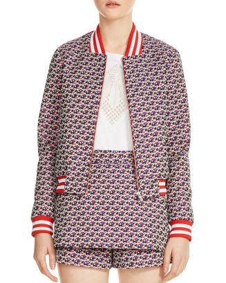 Maje Boyana Floral Print Bomber Jacket | Bloomingdale's