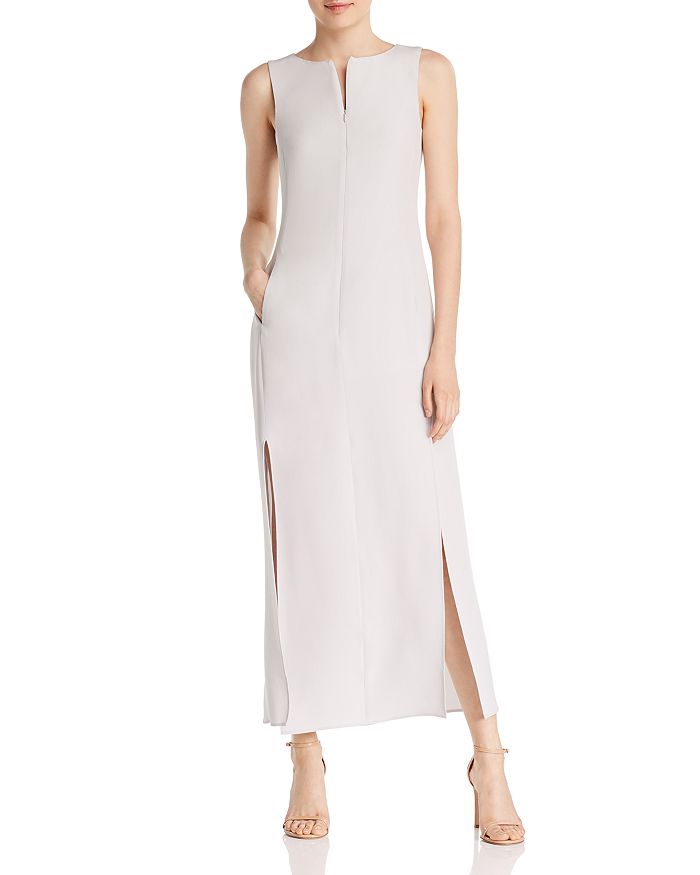 Armani Lapeled Zip-Front Silk Maxi Dress | Bloomingdale's