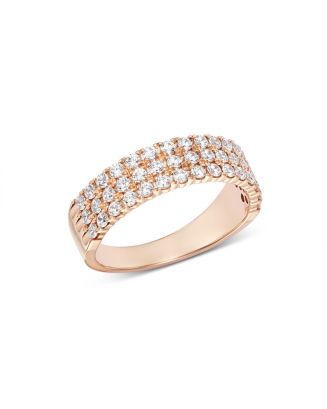 Bloomingdale's Diamond Three Tier Band in 14K Rose Gold, 0.75 ct. t.w ...