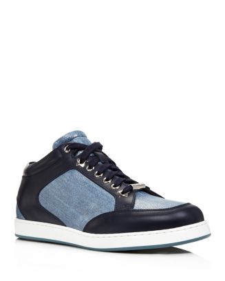 Jimmy Choo Women's Miami Denim & Leather Low Top Sneakers | Bloomingdale's