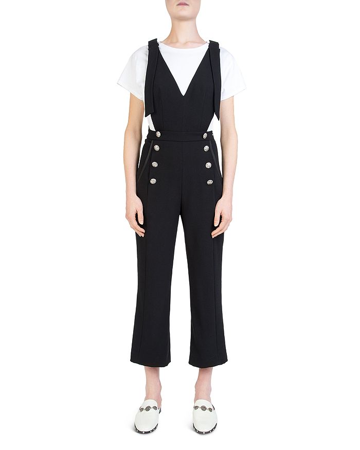 The Kooples Daisy Crepe Button Detail Jumpsuit | Bloomingdale's