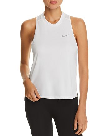 Nike Miler Mesh-Inset Racerback Tank | Bloomingdale's