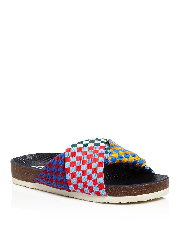 Tory Sport Women's Tech Knit Slide Sandals | Bloomingdale's