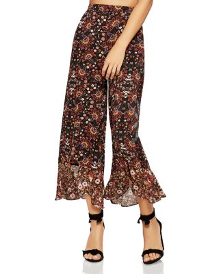 BCBGENERATION Floral Paisley Wide-Leg Pants | Bloomingdale's