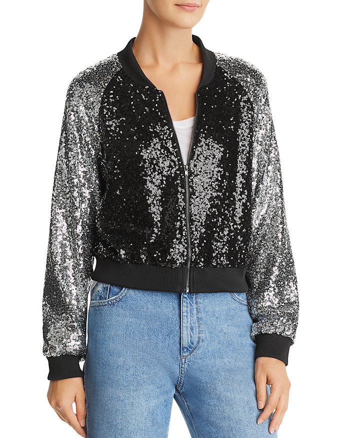 Lucy Paris Sequined Bomber Jacket | Bloomingdale's
