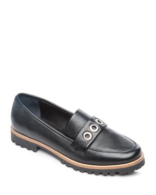 Bernardo Women's Ozzy Round Toe Grommet Leather Loafers | Bloomingdale's