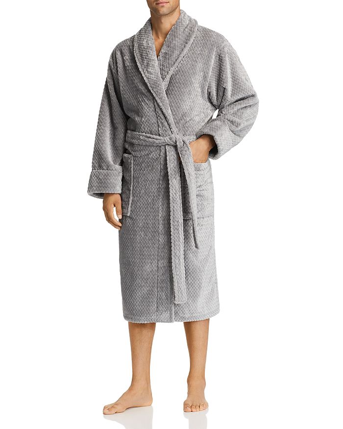 Daniel Buchler Debossed Herringbone Plush Robe | Bloomingdale's
