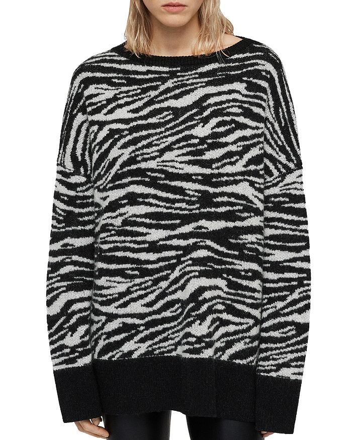 ALLSAINTS Zebra Stripe Sweater | Bloomingdale's