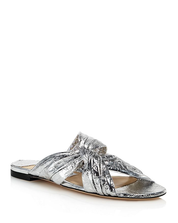 Jimmy Choo Women's Lela Knotted Slide Sandals | Bloomingdale's