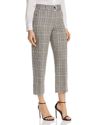 kate spade new york Plaid Cropped Pants | Bloomingdale's