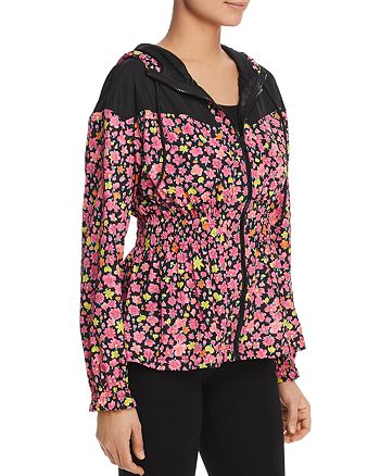 kate spade new york Hooded Floral-Print Zip Jacket | Bloomingdale's