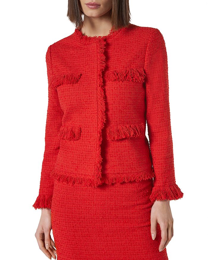 L.K.Bennett Myia Fringed Tweed Jacket | Bloomingdale's