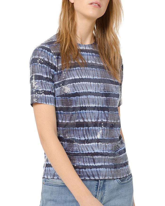 MICHAEL Michael Kors Sequined Tie-Dyed Tee | Bloomingdale's